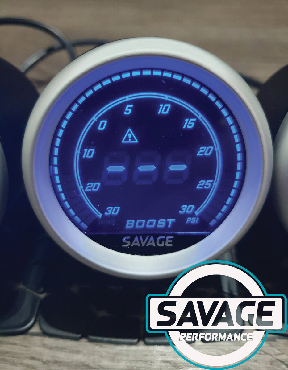 52mm Digital Savage Boost Gauge PSI 7 Colours *Savage Performance ...