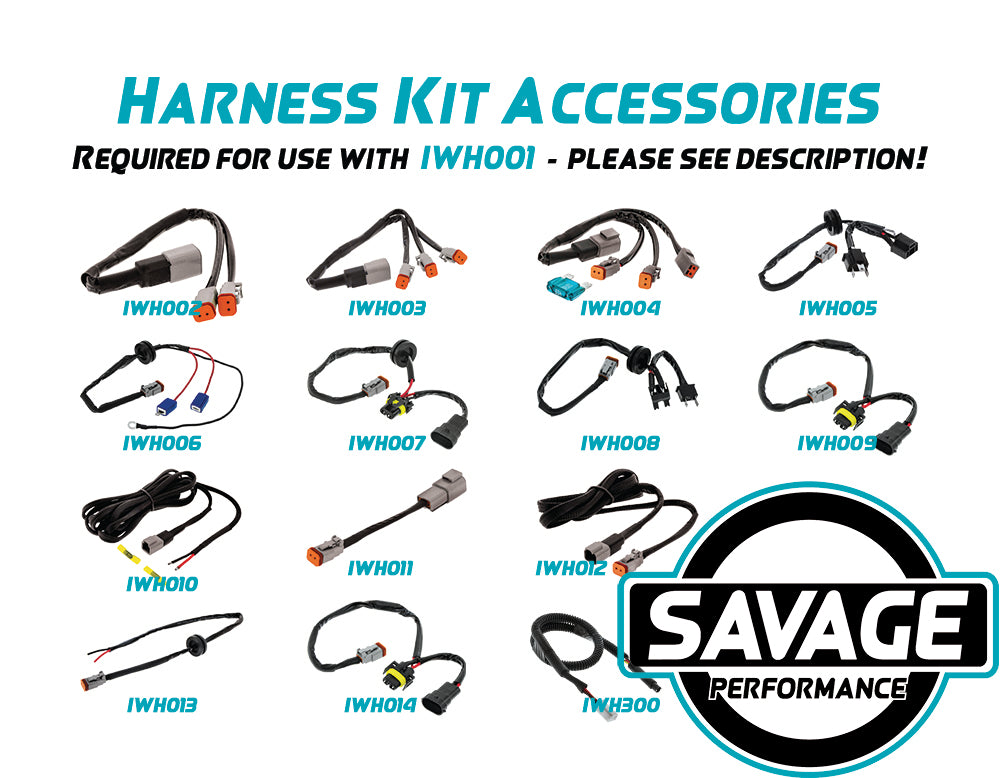 Ignite - Wiring Harness HB3 Headlight Adaptor Kit 12V 60A for Driving ...